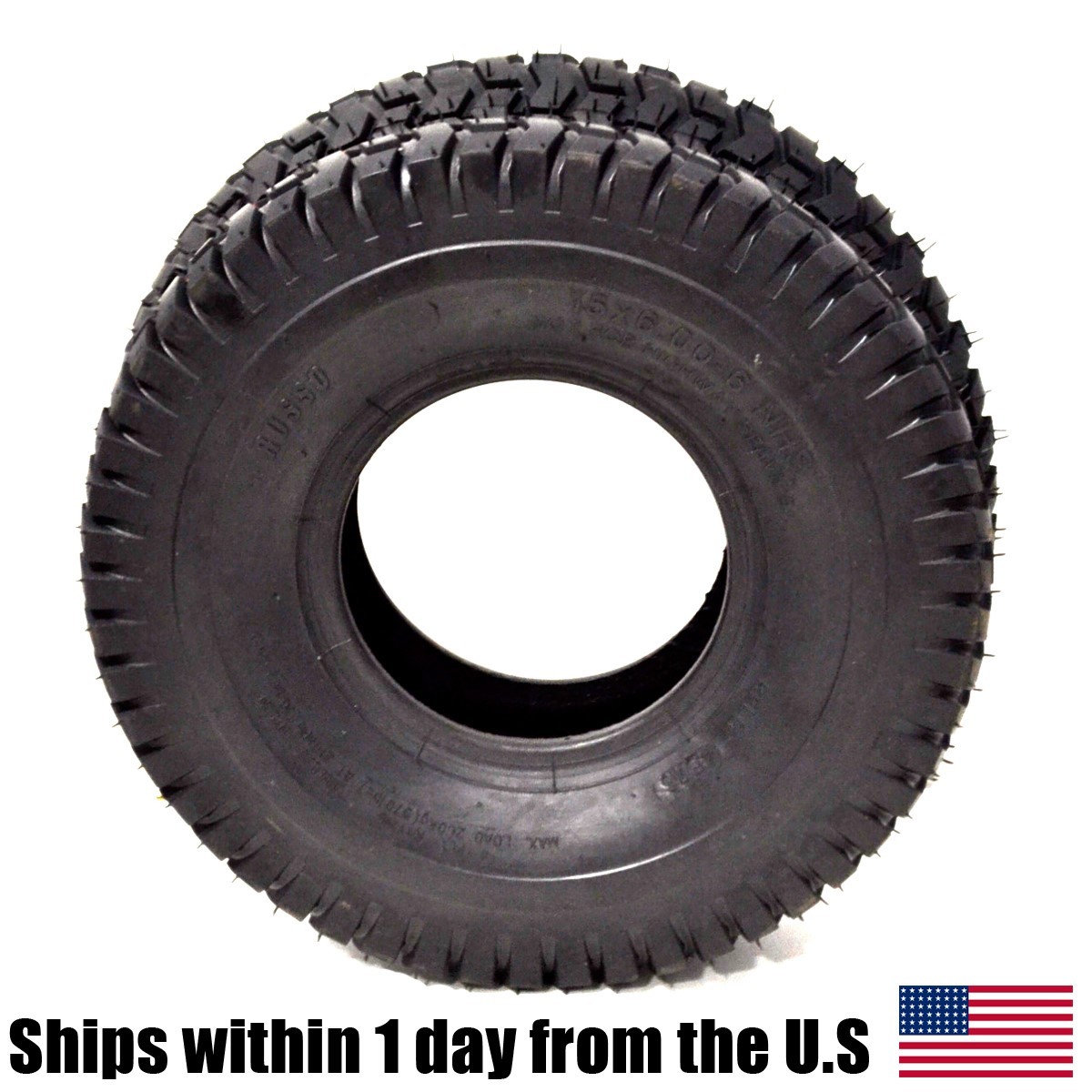 2PK 15X6X6 NHS 15X6.00-6 Turf Tires Garden Tractor Lawn Mower Riding ...