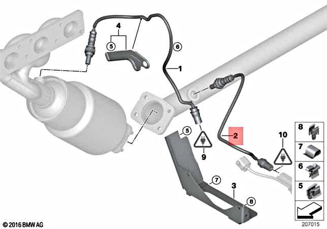 Genuine BMW E60 E60N E61N Lambda Probe Oxygen Sensor 480MM OEM ...