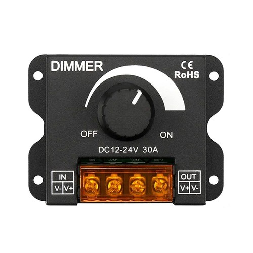 LED Dimmer 30A DC 12V-24V LED Dimmer Switch for Lamp Strip Single Color ...