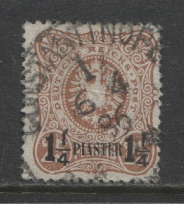 Germany 1884 offices in TURKEY 1¼ Piaster issue used CONSTANTINOPEL ...