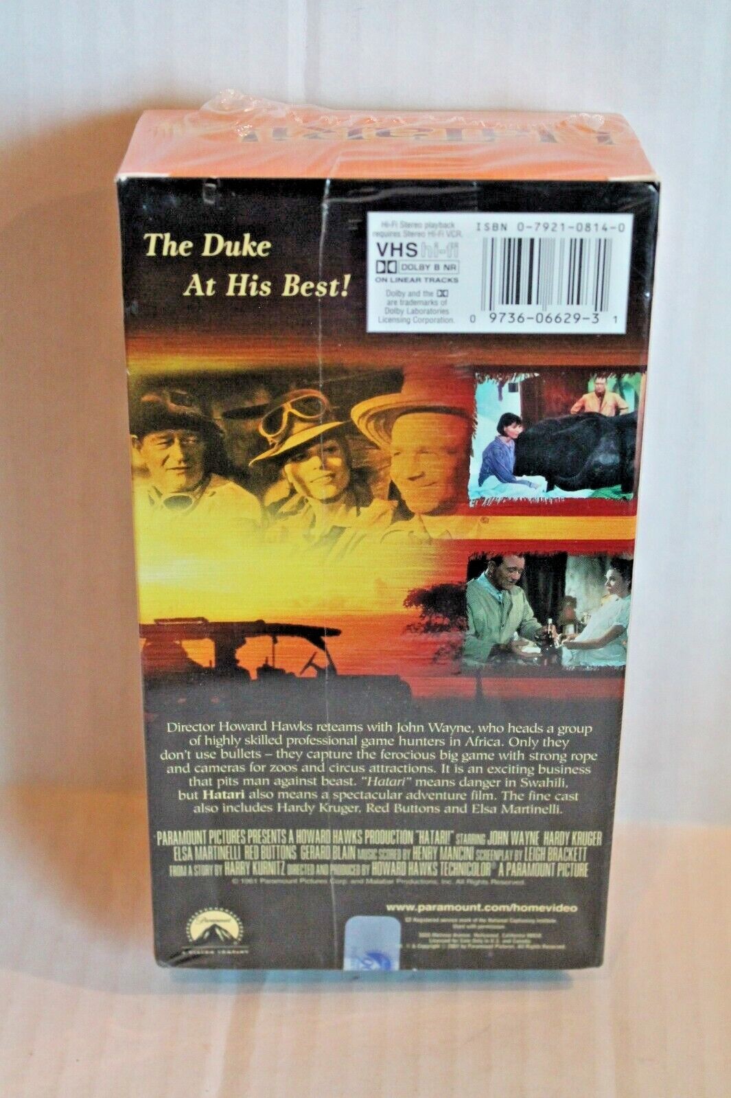 Hatari! VHS Boxed Set 2 Movie Tapes - Starring John Wayne & Red Buttons ...