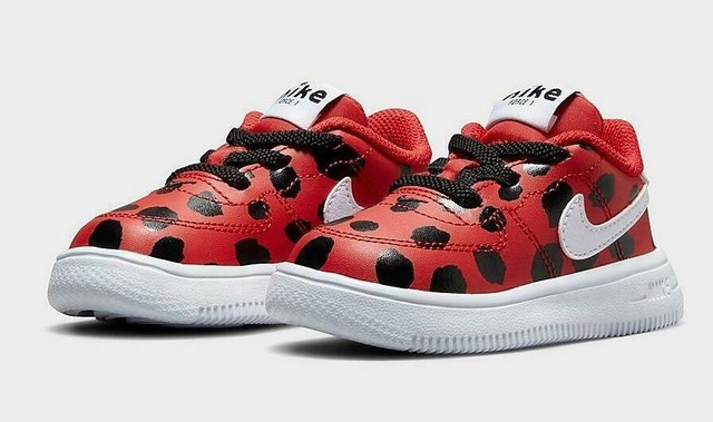 Nike Air Force 1 SE 18 Lil Ladybugs TD DC8203-600 Red Black Toddler ...
