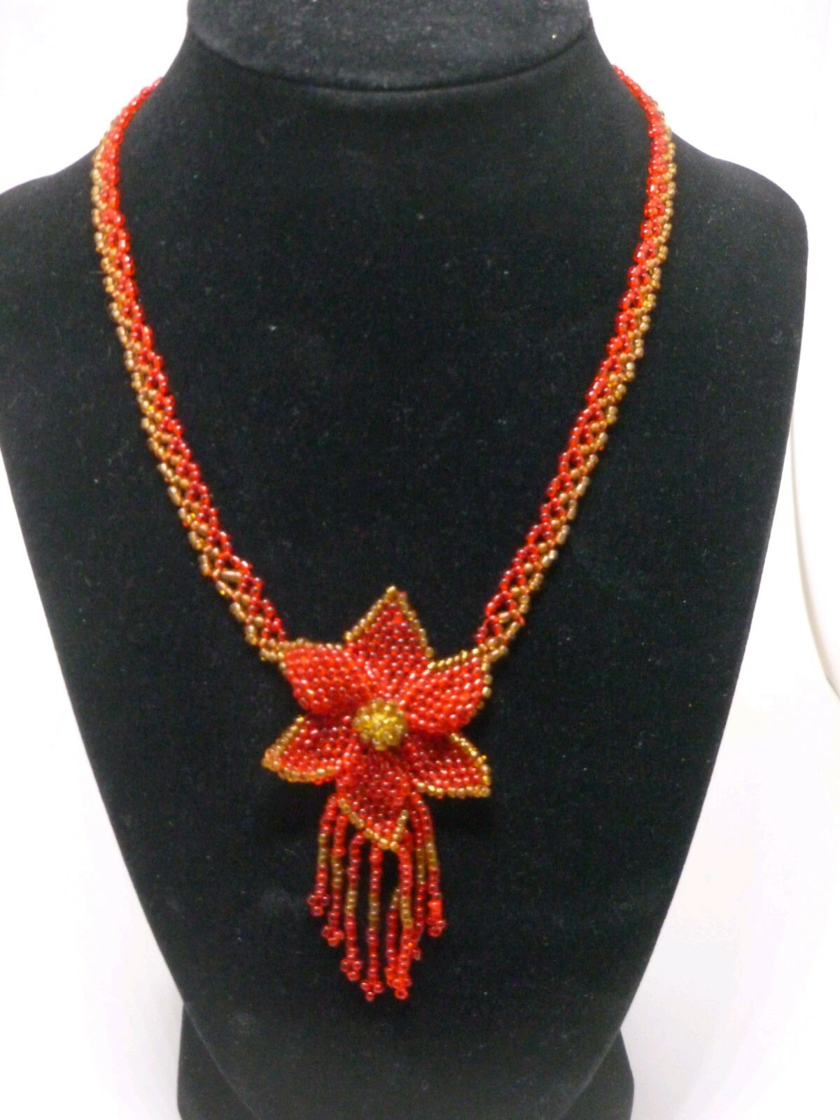 Nnp110 Pote mala Multi color glass beads hand work women Necklace ...