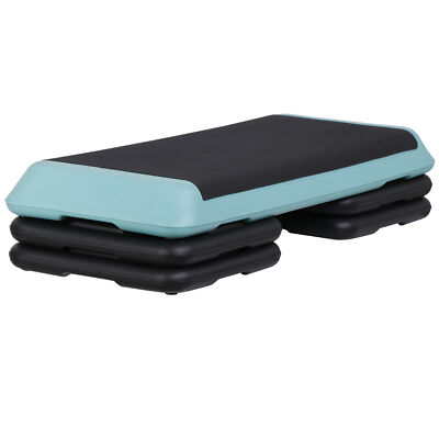 43" Adjustable Exercise Aerobic Fitness Stepper W/Risers 4 - 6 - 8 ...