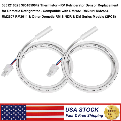 2x Replacement for Dometic 3851210025 Refrigerator Thermistor RM,S,NDR ...