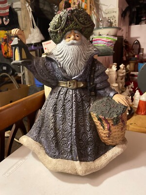 1992 Gare Inc. 15" x 12" Garry Sharpe Vintage Ceramic Old World Santa ...