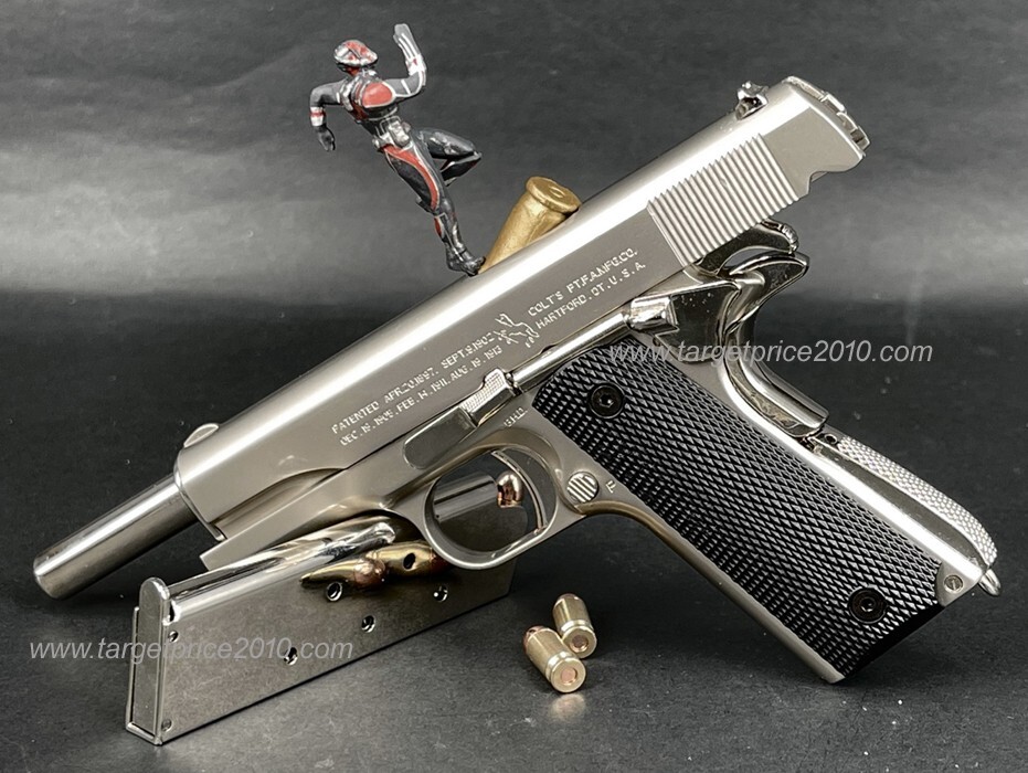 1:1.5 MINIATURE 1:1.5 SCALE M1911 IN SILVER WITH CNC 2 TONE COLOR DUMMY ...