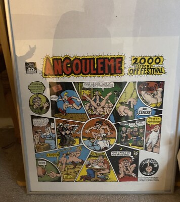 Robert R Crumb Poster Angouleme 2000 (F***) Off Festival Signed Framed ...