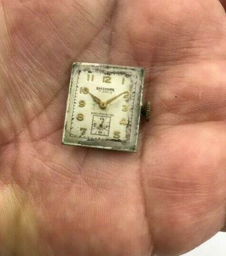 Hallmark Watch Movement Vintage Men's 17 Jewels Swiss For parts Or ...