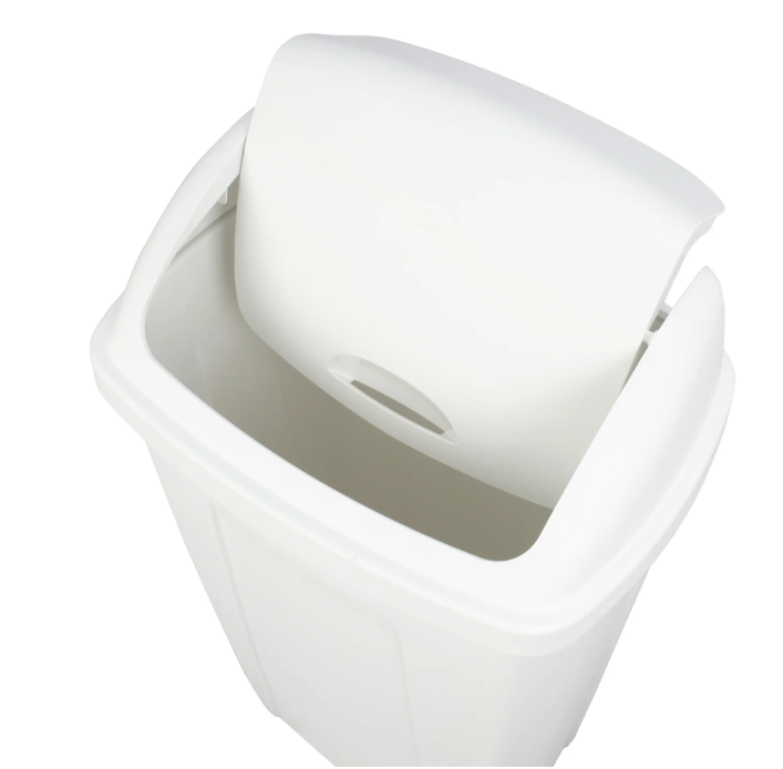Mainstays Kitchen Trash Can, 13 Gallon, Plastic Swing Top Garbage Bin ...