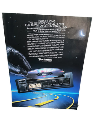 1986 Technics Car CD Player Ad Digital AM/FM Stereo Vintage Audio Print ...