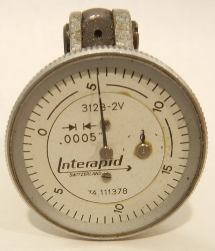 Vintage Interapid 312B-2v Vertical Test Indicator - Made in Switzerland ...