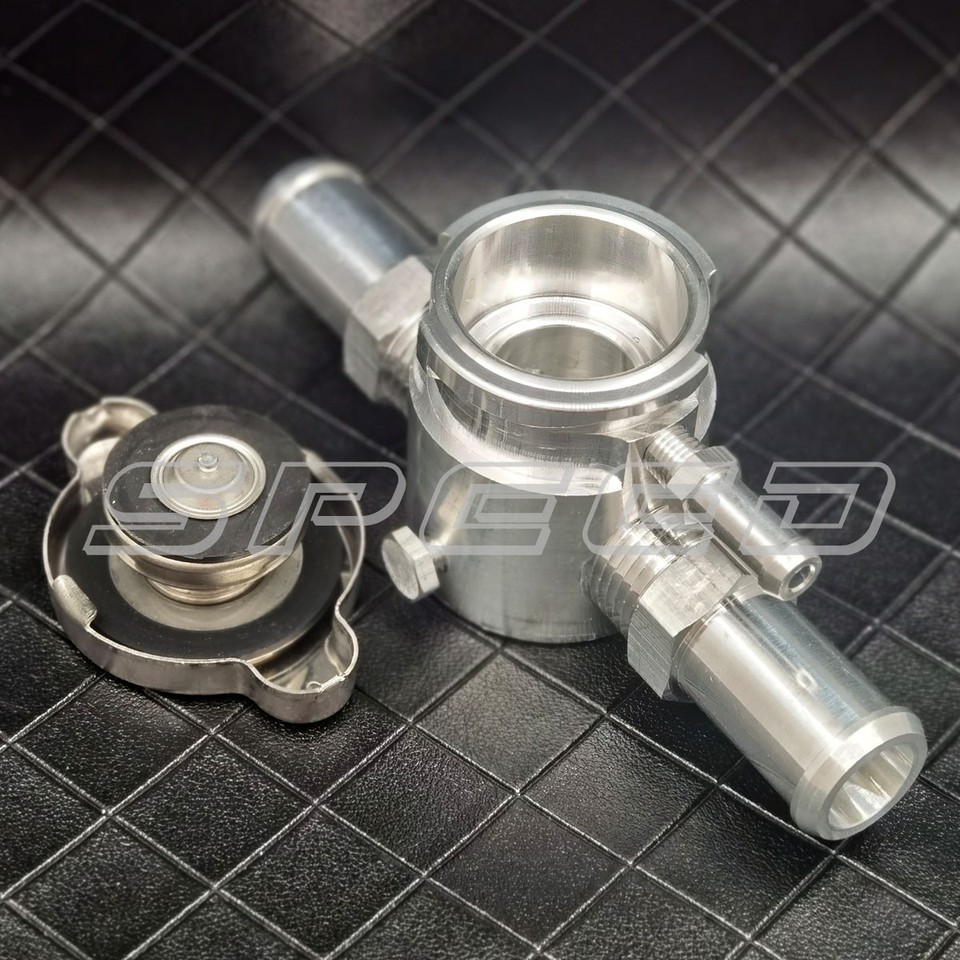 Universal 19mm Aluminum Inline Filler Neck - 3/4" Coolant Water Tank ...
