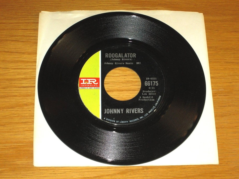 60's ROCK 45 RPM - JOHNNY RIVERS - IMPERIAL 66175 - "MUDDY WATER ...