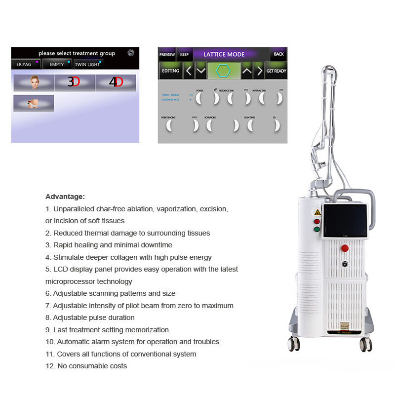 CO2 Fractional Laser Acne Scar Removal Stretch Marks Skin Tightening ...