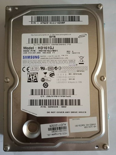 Samsung. Model: HD161GJ. 160GB | eBay Australia