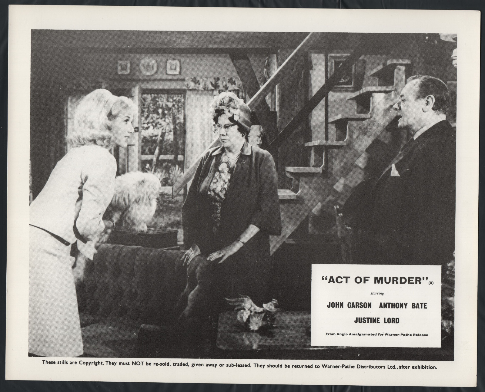 Act Of Murder ’64 JUSTINE LORD DANDY NICHOLS DUNCAN LEWIS DOG - La Paz ...