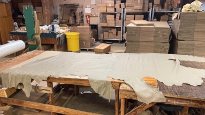 Taffy Grey Leather Hide Upholstery Whole Full Cow Hide 55 Square Feet ...