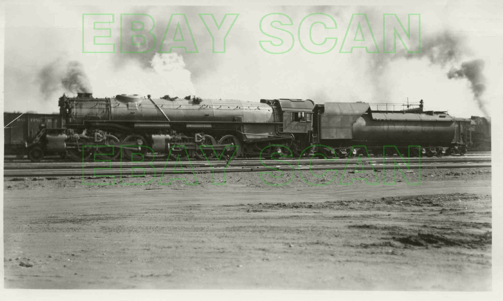 8D993 RP 1930s B&O BALTIMORE & OHIO RAILROAD 2-6-6-2 LOCO #7450 ...