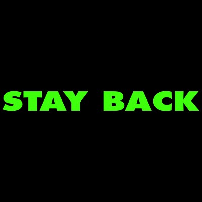 Stay Back Sticker - 2 Pack - Stay Back Decal - Select Color and Size | eBay