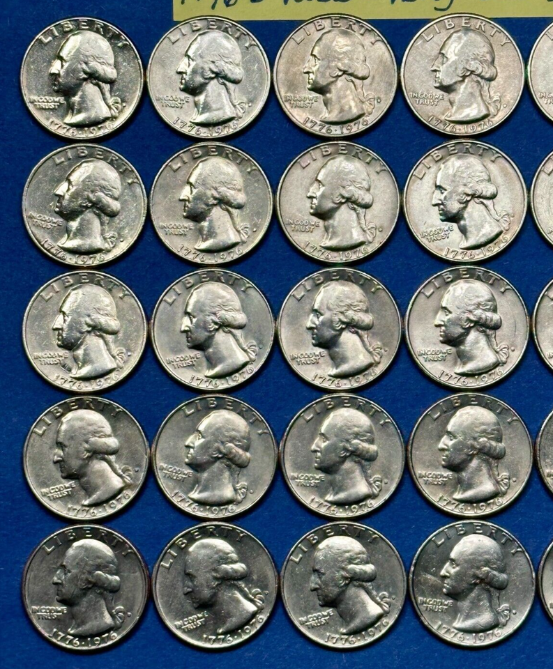 1976-D Bicentennial Drummer Boy Quarters Roll of 40 Quarters XF to ...