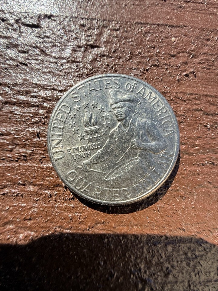 1776-1976 D US Bicentennial Quarter, Rare filled Mint Mark Error USA ...