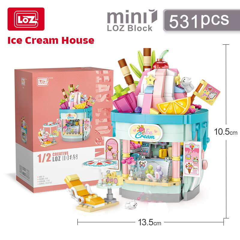 LOZ Mini Blocks Sets Food Street View Building Blocks Micro Bricks with ...