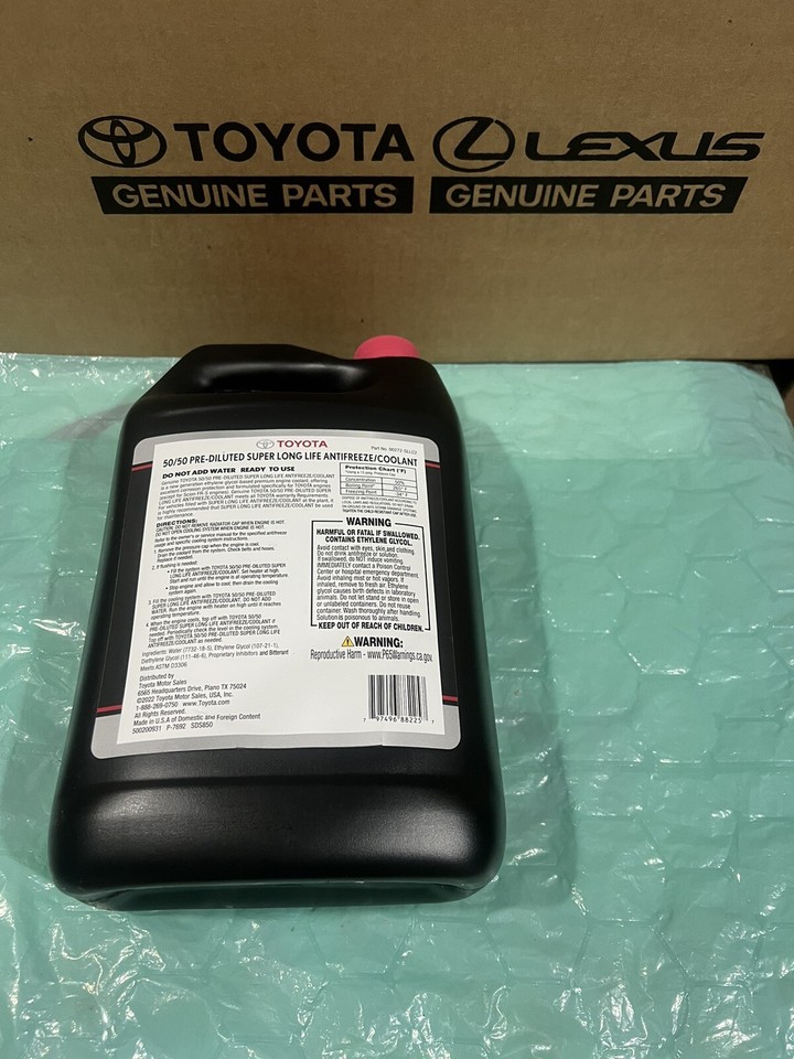 1 Gallon Toyota/Lexus Super Long Life Pink Antifreeze Coolant - OEM NEW ...