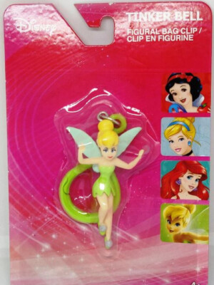 DISNEY PETER PAN - 2" TINKER BELL FIGURE BAG CLIP OR KEY RING - NEW ...