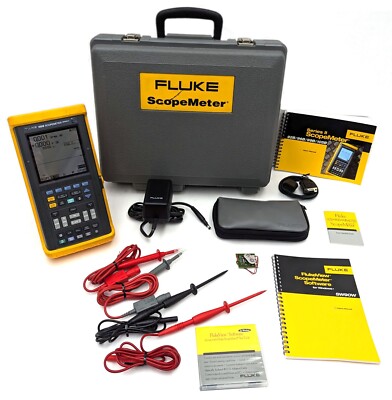 Fluke 105B ScopeMeter Series II 100MHz Handheld Oscilloscope w/ Probes ...