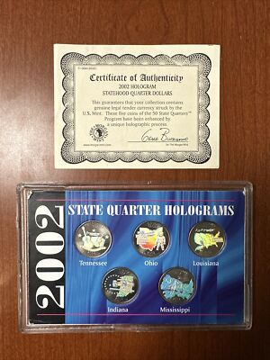2002 HOLOGRAM U.S. MINT STATE QUARTERS * Complete Set of 5 Coins * | eBay