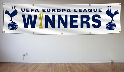 Tottenham Hotspur F.C Flag Banner 2X8Ft Europa league Winners Spurs ...