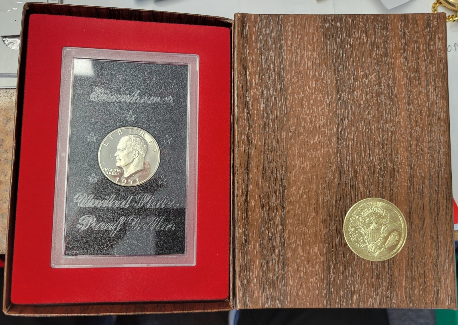 1971-S Eisenhower Proof Silver Dollar. In Display Holder And Box. | eBay