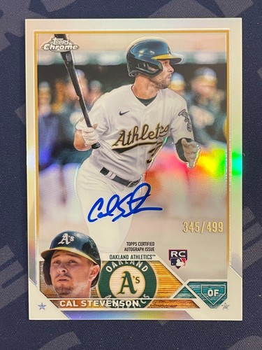 2023 Topps Chrome Cal Stevenson RC Rookie REFRACTOR Auto Autograph /499 ...