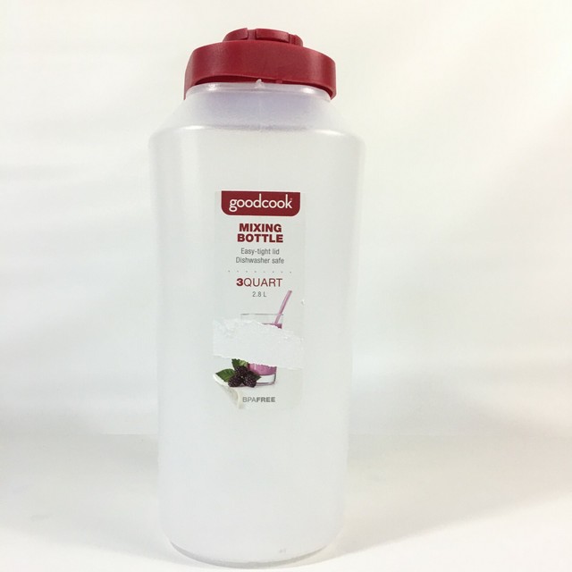 GoodCook 3 Quart Mixing Easy Pour Bottle With Measurments Rounded Grip ...