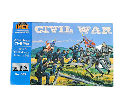 IMEX American Civil War Union & Confederate Infantry Set No. 603 1:72 ...