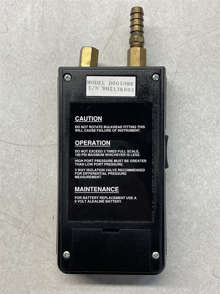 OMEGA ENGINEERING HHP-201 DIGITAL MANOMETER MODEL D0050MB | eBay