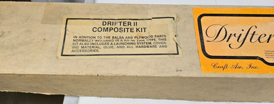 Craft-Air "Drifter II", Remote Control Model Airplane - Sailplane Kit ...