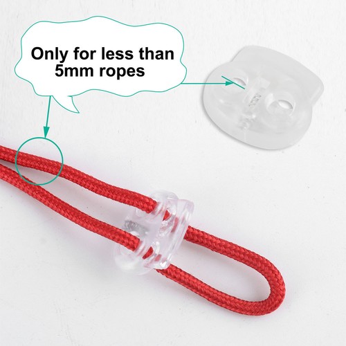12pcs Plastic Spring Cord Locks Double Hole End Stop Rope Toggle ...