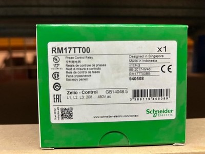 Schneider RM17TT00 PHASE SEQUENCE LOSS, UVR 208...48, Made in Singapore ...