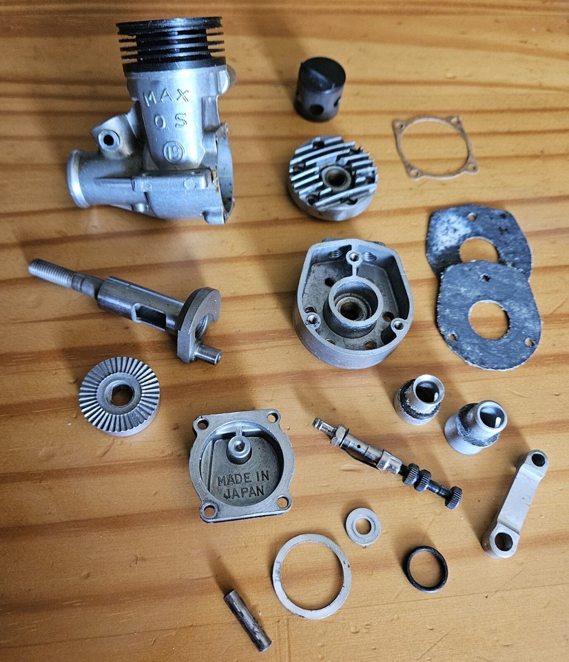 O.S. MAX 19 RC ENGINE FOR GAS AIRPLANE TETHER CAR BOX & MANUAL OTHER ...