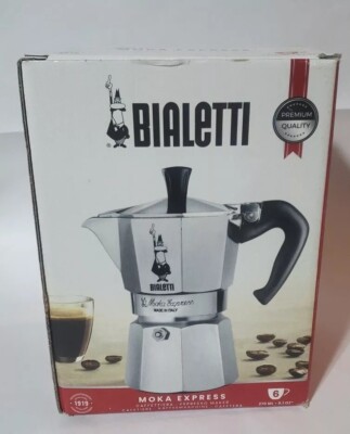 Bialetti Express Moka Pot, 6 -Cup, Aluminum Silver Moka Express | eBay