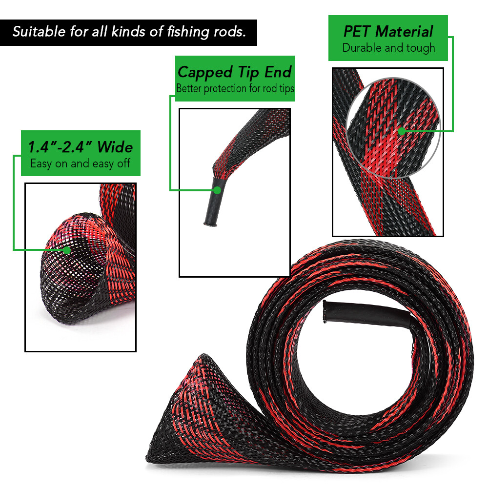 10 Pack 170cm Fishing Rod Cover Rod Sleeve Rod Sock Pole Glove ...