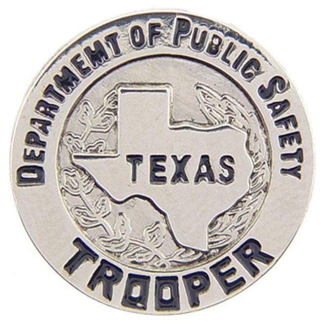 Texas DPS Public Safety Trooper Silver Star Mini Badge Lapel Pin TX ...