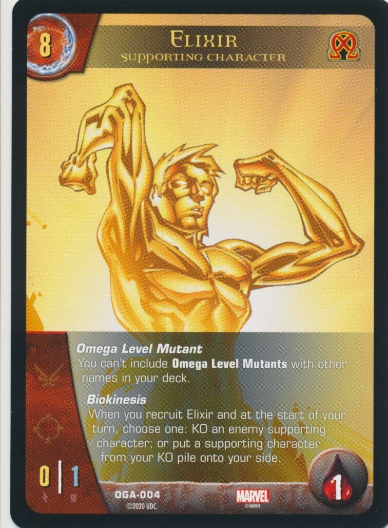 OGA-004 ELIXIR Upper Deck Marvel VS System OMEGA LEVEL THE OMEGAS X-MEN ...