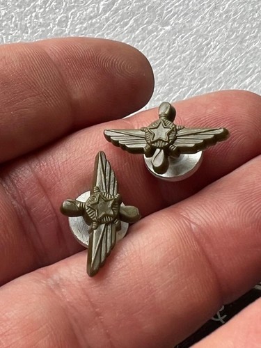 Rare Unknown Military Pilot Wings Pin Miniature Screwback Plastic 2 ...