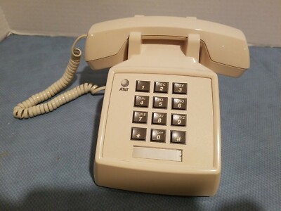 ATT CORDED TELEPHONE DESK SET 2500 MMGL SINGLE LINE EXCELLENT CONDITION ...