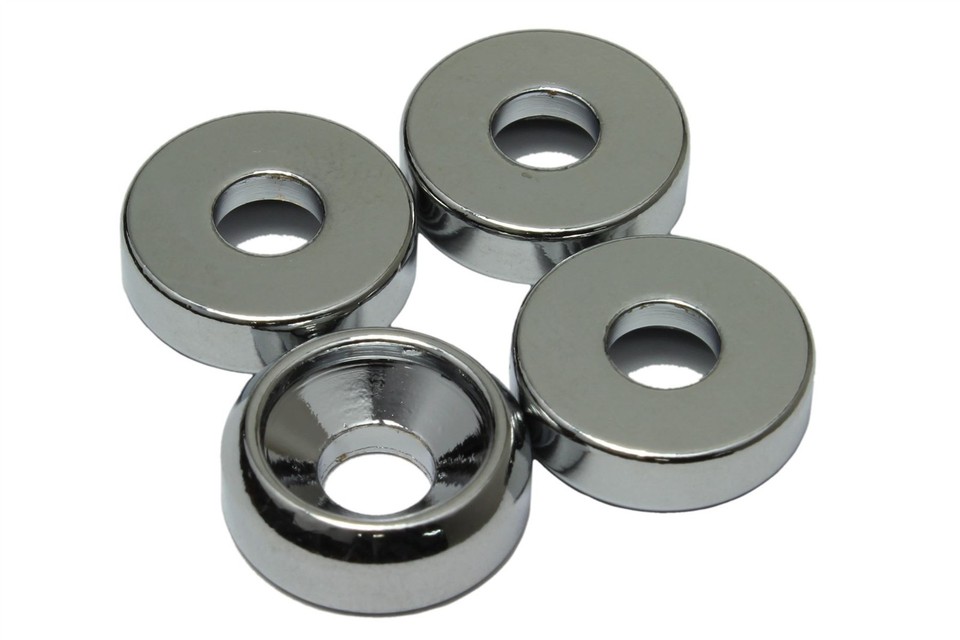 Guitar Neck Mounting Ferrules Bushings 14mm diameter - Chrome | eBay