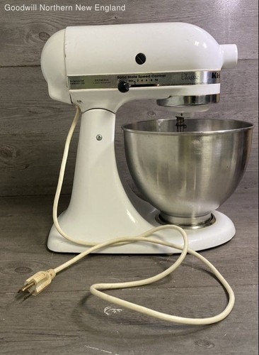 KitchenAid Classic K45SS Countertop Mixer Bundle White Tested All ...
