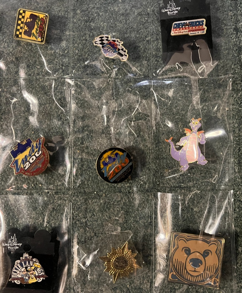 Disney Pins Full Sheet 9 Pins Rare Vintage Full Sets NIP #4 Indy ...
